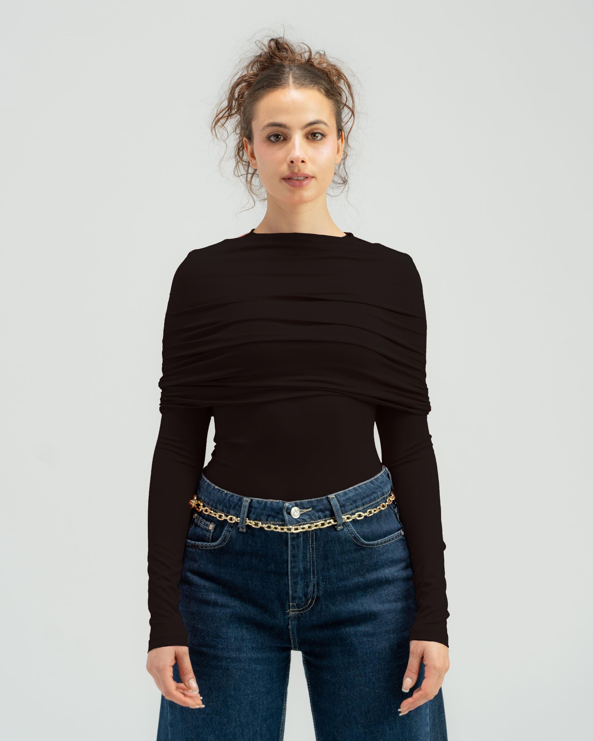 Long Sleeve Off Shoulder Top – BASIC COUTURE